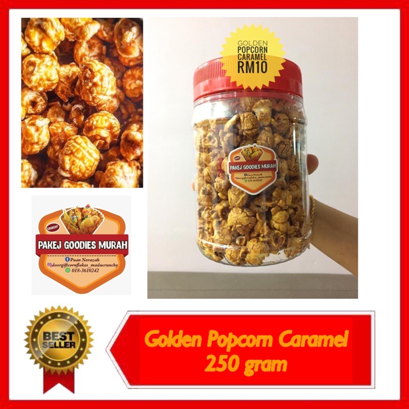Golden Caramel Popcorn 🍿Wholesale 5 balang RM40🎉🎊🌟 | Shopee Malaysia