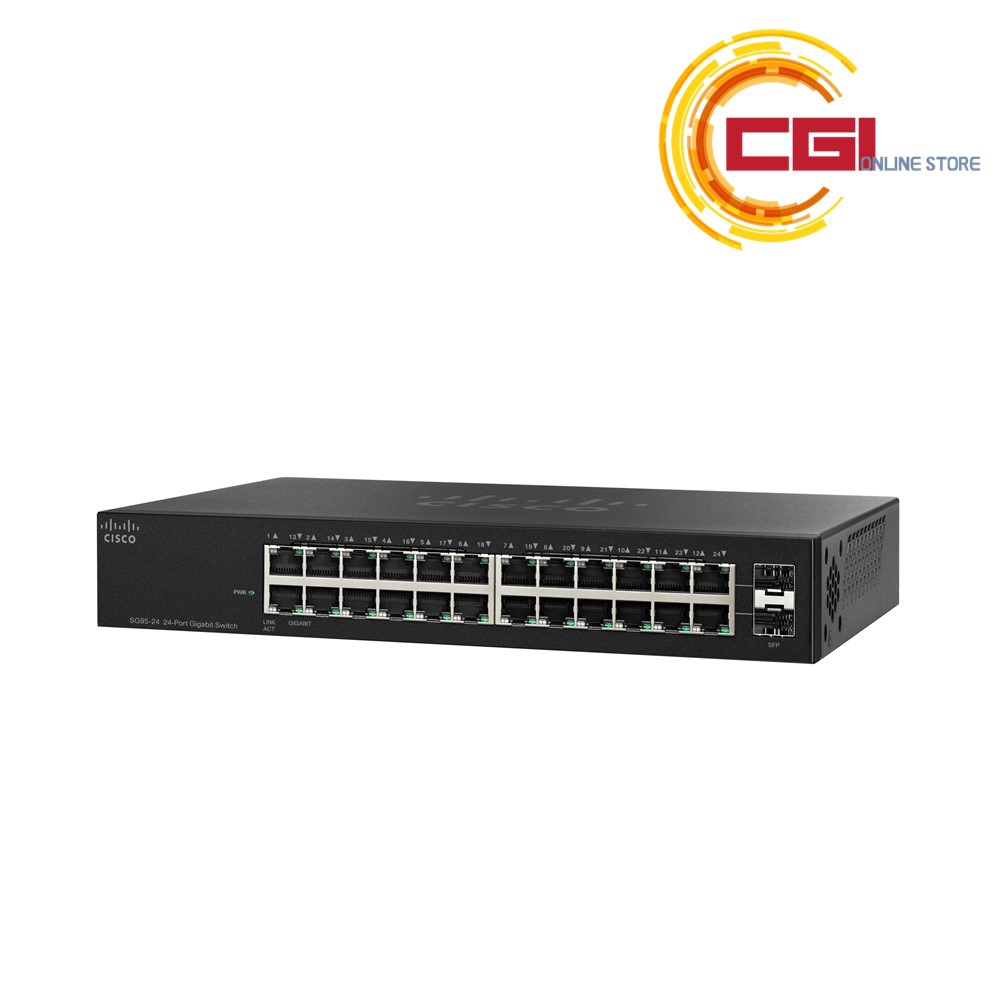 Cisco SG95-24 Compact 24-Port Gigabit Unmanaged Switch SG95-24-SG ...