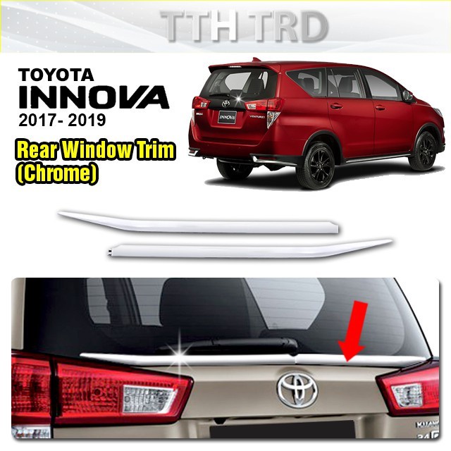 Toyota Innova 2015-2019 Rear 3D Window Trim (Chrome) | Shopee Malaysia