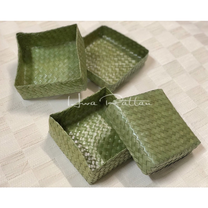 Bekas mengkuang anyaman kotak simpanan / Storage organiser box woven ...