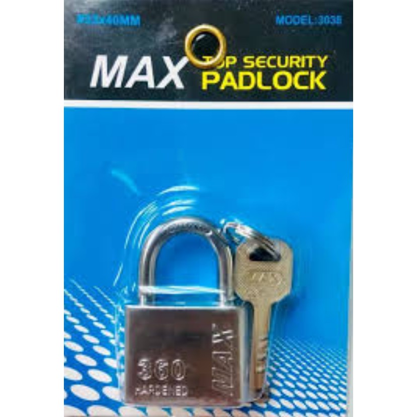 Max Padlock / Security Padlock / House lock / Lock Pintu / 40mm , 50mm ...