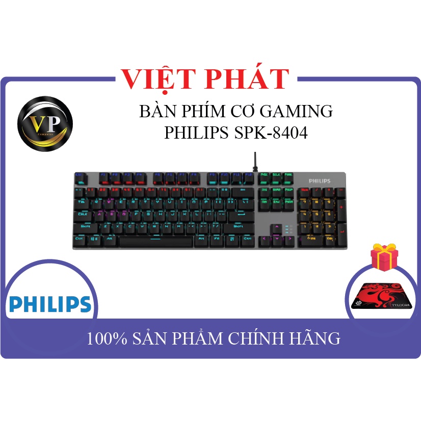 Philips SPK-8404 Gaming Rice Keyboard - Led Gaming Blue Switch + KM ...
