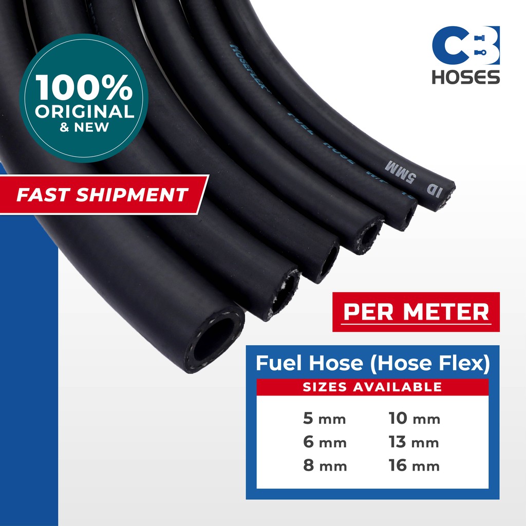 CB Hoses Fuel Hose Flexible Hose Industrial Rubber Hose Flex Black 5mm ...