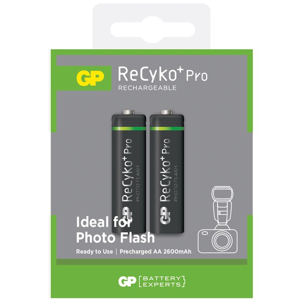 GP Batteries ReCyko Pro Rechargeable battery 2600mAh AA 2's | Shopee ...