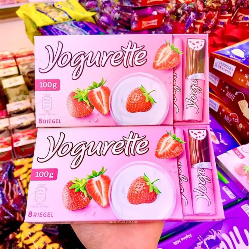 Yogurette German strawberry chocolate yogurt candy | Shopee Malaysia