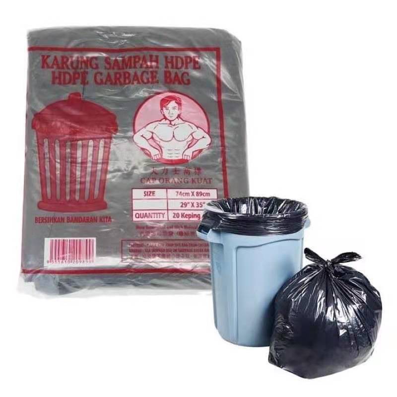 29 X 35 Black Garbage Bag/Plastik Sampah Hitam (20 Sheets/Pkt) | Shopee ...