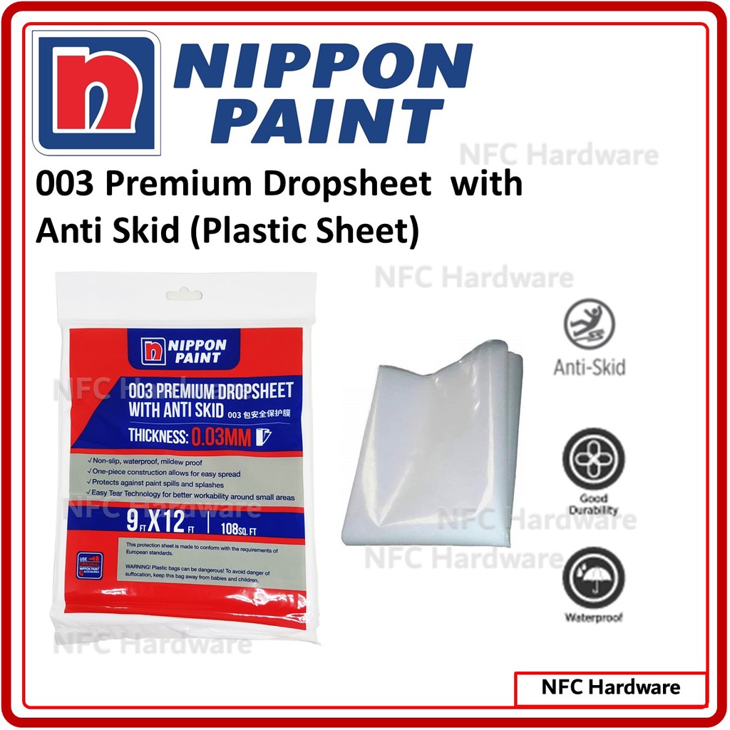 NIPPON PAINT 003 Premium Dropsheet with Anti Skid (Plastic Sheet ...