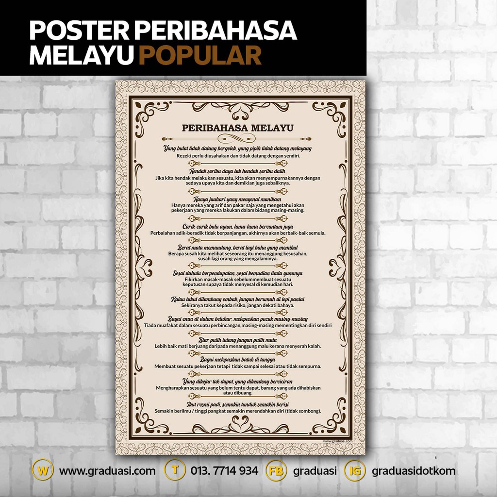 Peribahasa Melayu Popular, Poster Keceriaan Sekolah dan Kelas #pstr ...