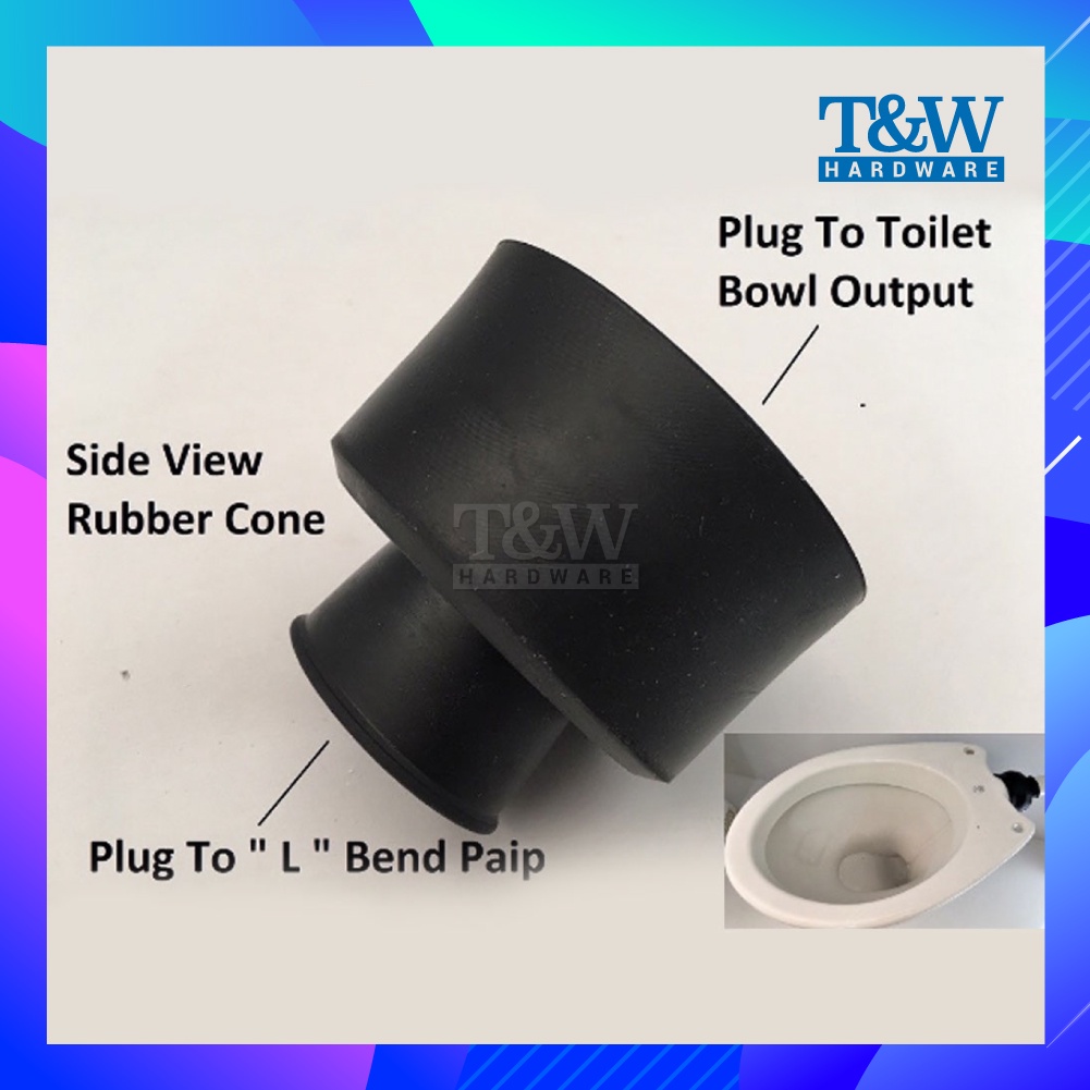 72mm Big Toilet Bowl WC Rubber Cone Connector for Cistern / Kon ...