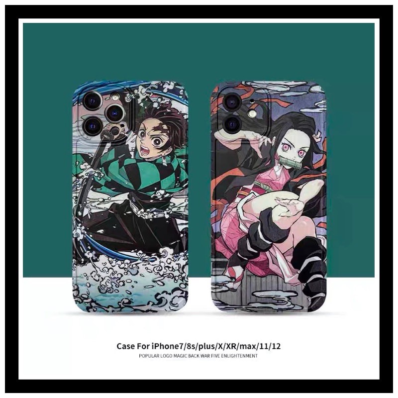 Demon Slayer Nezuko Tanjiro Anime Case Casing For iPhone 14 13 12 11 ...
