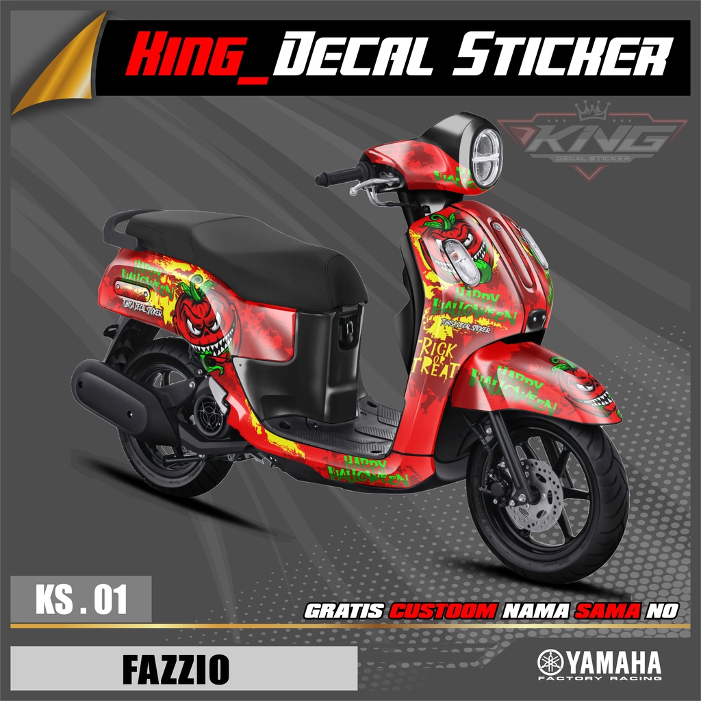 Yamaha Fazzio Full Body Sticker Decal - Fazzio Motorcycle Variation ...