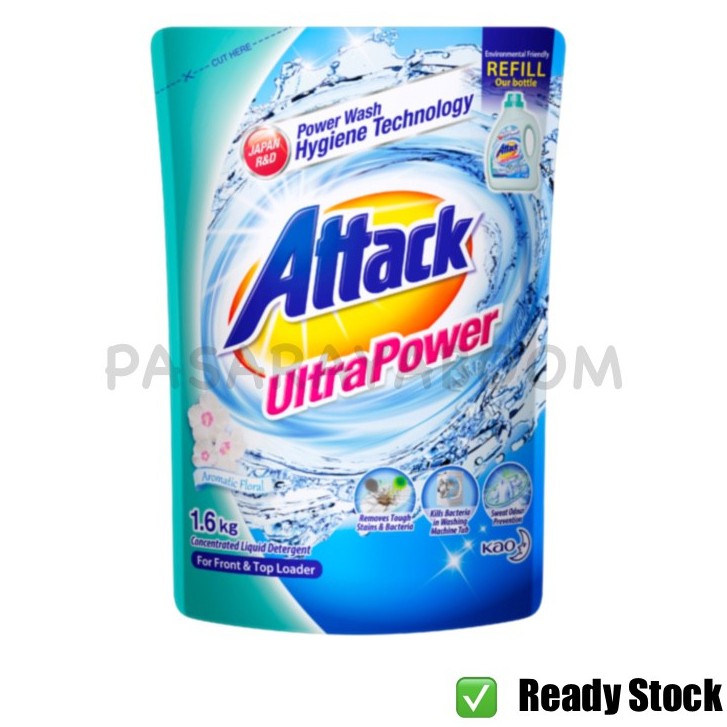 ATTACK Concentrated Liquid Detergent - Ultra Power (REFILL- 1.6kg ...