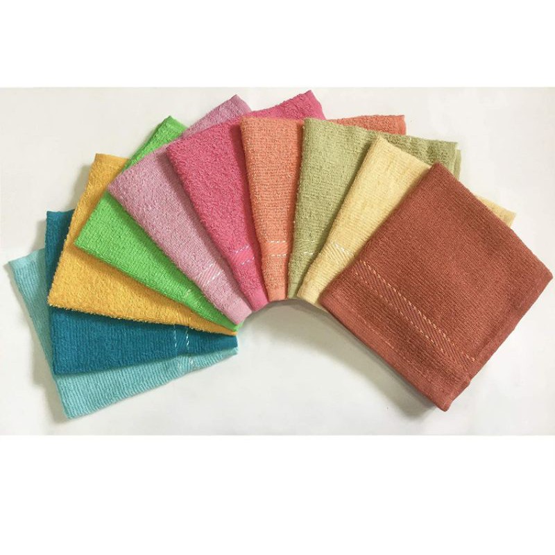 tuala muka (face towel) 100%cotton 12×12" 6pc set | Shopee Malaysia