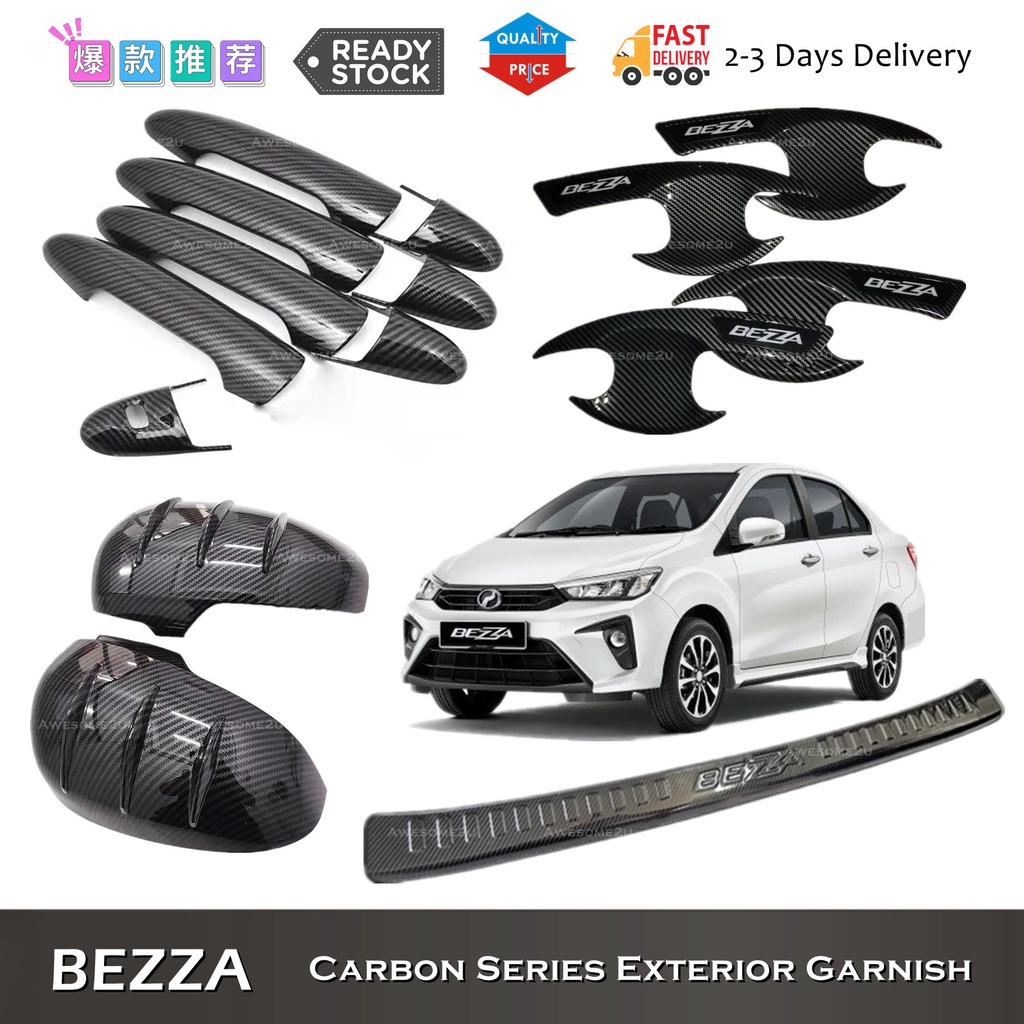 Awesome2u Perodua Bezza Carbon Fiber Set Exterior Garnish Accessories ...