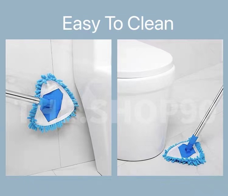 Segi Tiga Mop Lantai 180 Degree Rotatable Adjustable Triangle Cleaning ...