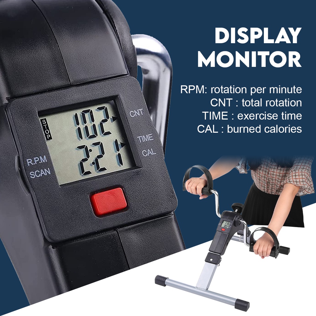 Vigor Fitness Hand And Foot Pedal Exercise Bike With Display Meter ...