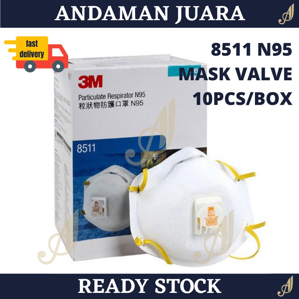 8511 N95 3M™ Particulate Respirator with Valve (10pcs/Box) - Health ...