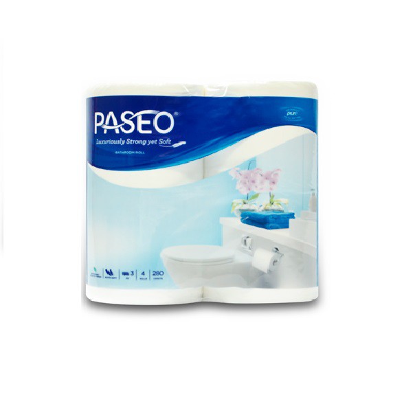 Paseo toilet paper 4 rolls (plain) 3 layers | Shopee Malaysia