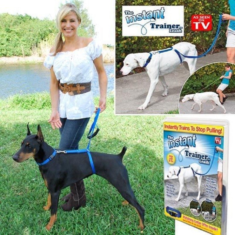 🔥🔥 Instant Trainer Leash Trains Dogs Pet Stop Pulling DogWalk Tali ...