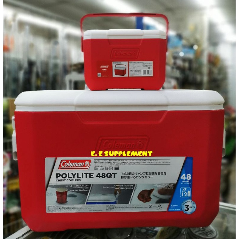 [ READY STOCK !!! ] COLEMAN POLYLITE 48QT CHEST COOLER SET box | Shopee ...