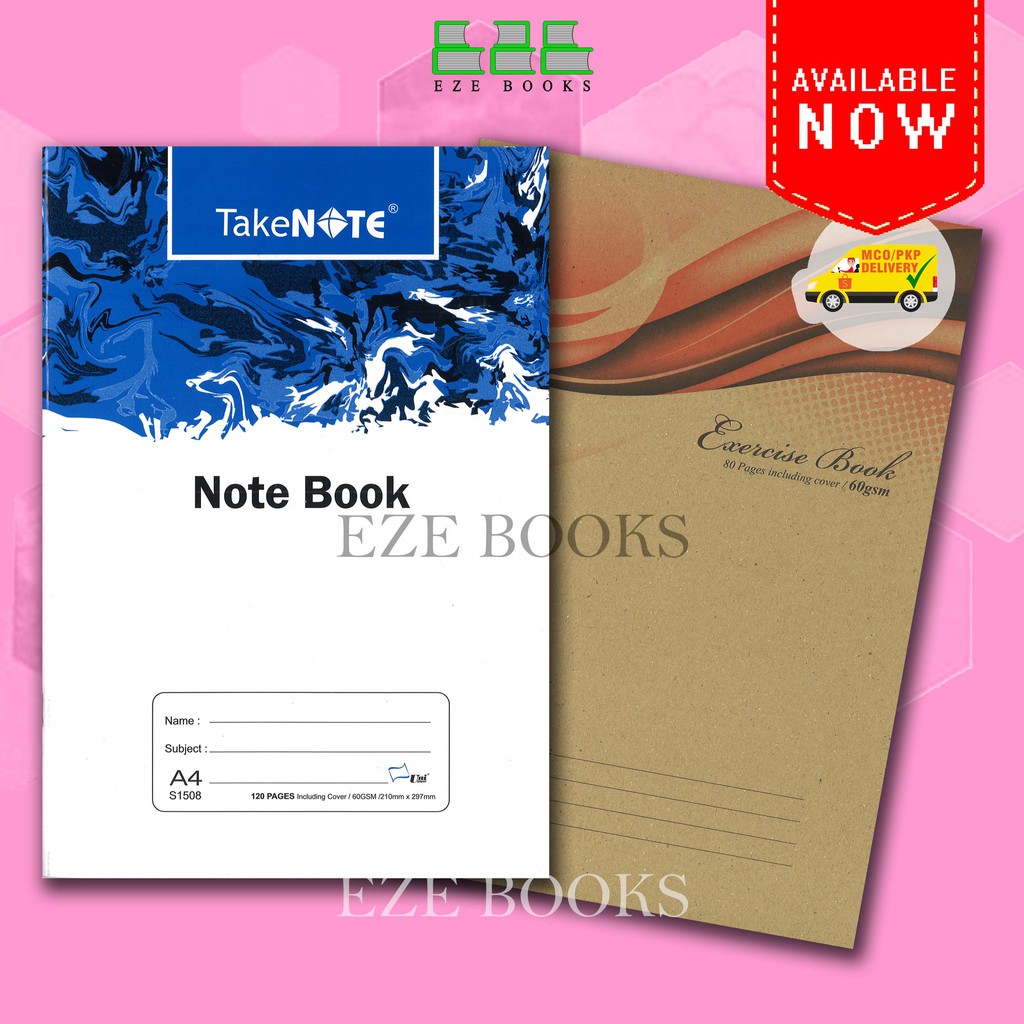 (EZE) UNI A4 FOOLSCAP BOOK | TAKE NOTE | BUKU LATIHAN BUKU PENULISAN ...