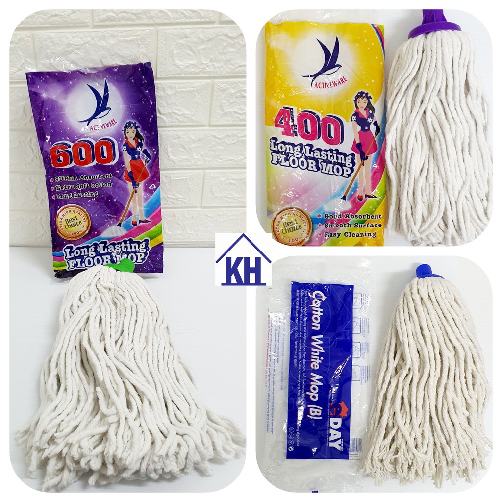 Cotton White Mop (Head Only) / Kepala Mop Lantai / 拖把头 - Ready Stock ...