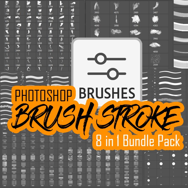 Photoshop Brush Stroke Template Bundle Pack 1 (Photoshop, illustrator ...