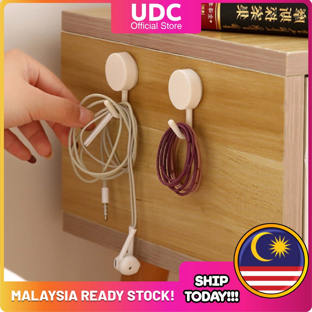 UDC 📍 Round Sticky Hook Multipurpose Hook Wall Without Nails Bathroon ...
