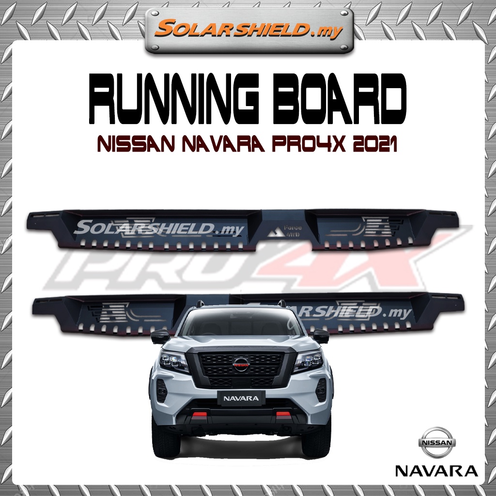 Nissan Navara PRO4X 2021 Side Step Metal Steel Matte Black Side Step ...