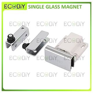 ECODIY🇲🇾 Single/Double White Hi-Fi Cabinet Glass Magnet Door Push To ...