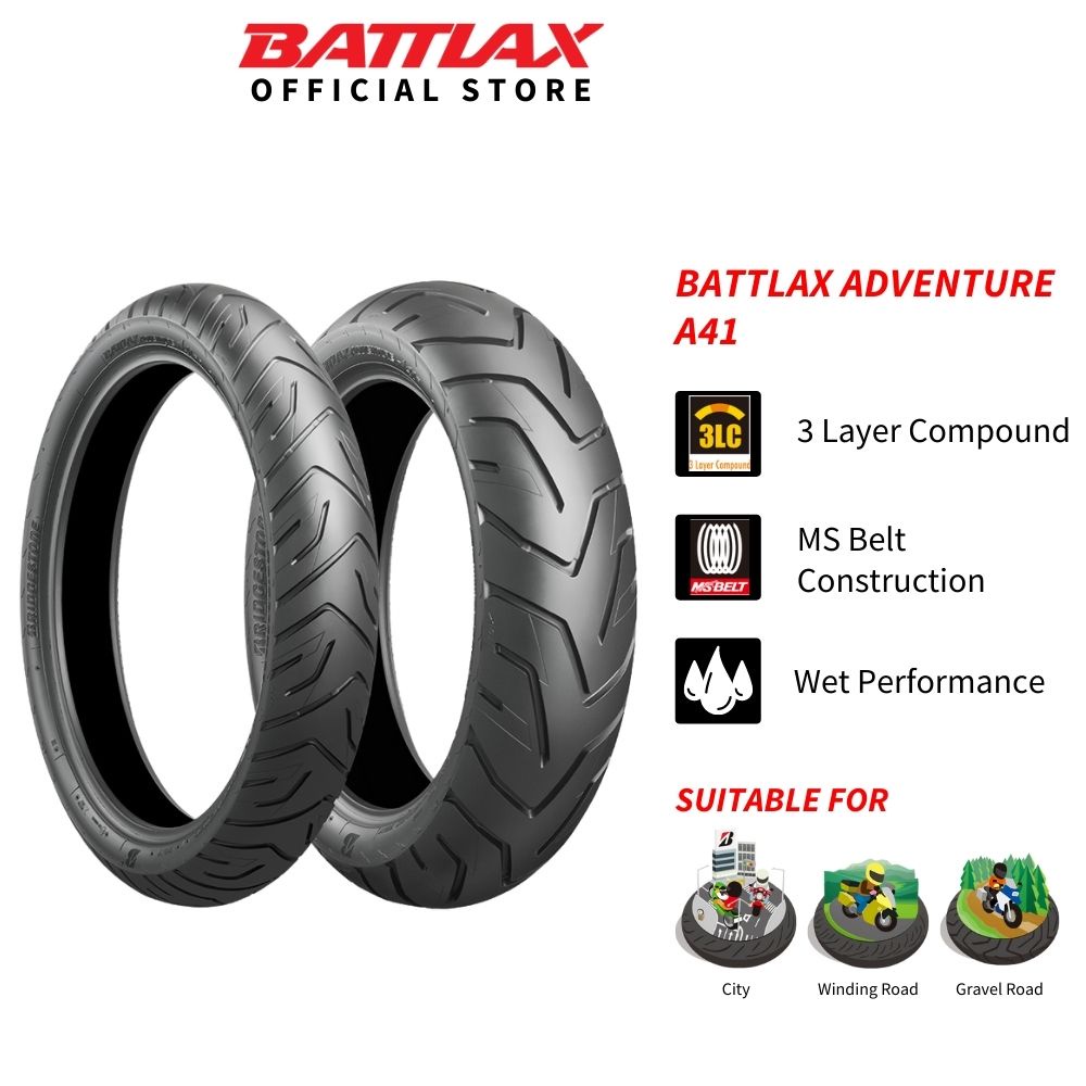 Bridgestone Battlax Adventure A41 Motorcycle Tire 110/80/19 120/70/19 ...