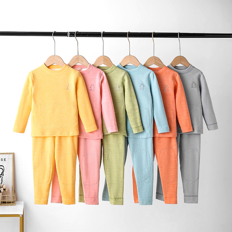 ZY 】 90-180CM Children's Patch Belly Protection Long-Sleeved Suit ...