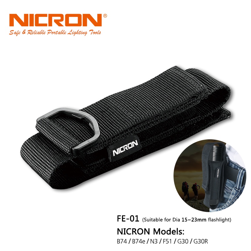 Nicron Pouch Flashlight Bag Use For B74e/H10R/B74/B74camo/B74uv/F51 NRB ...