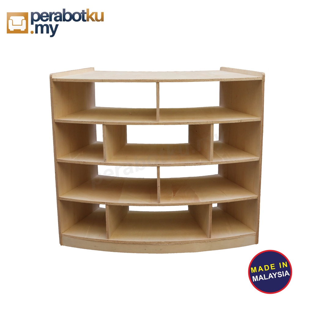 SEE THROUGH 4 TIER CURVE SHELF WITH PARTITION/MADE IN MALAYSIA | Shopee ...