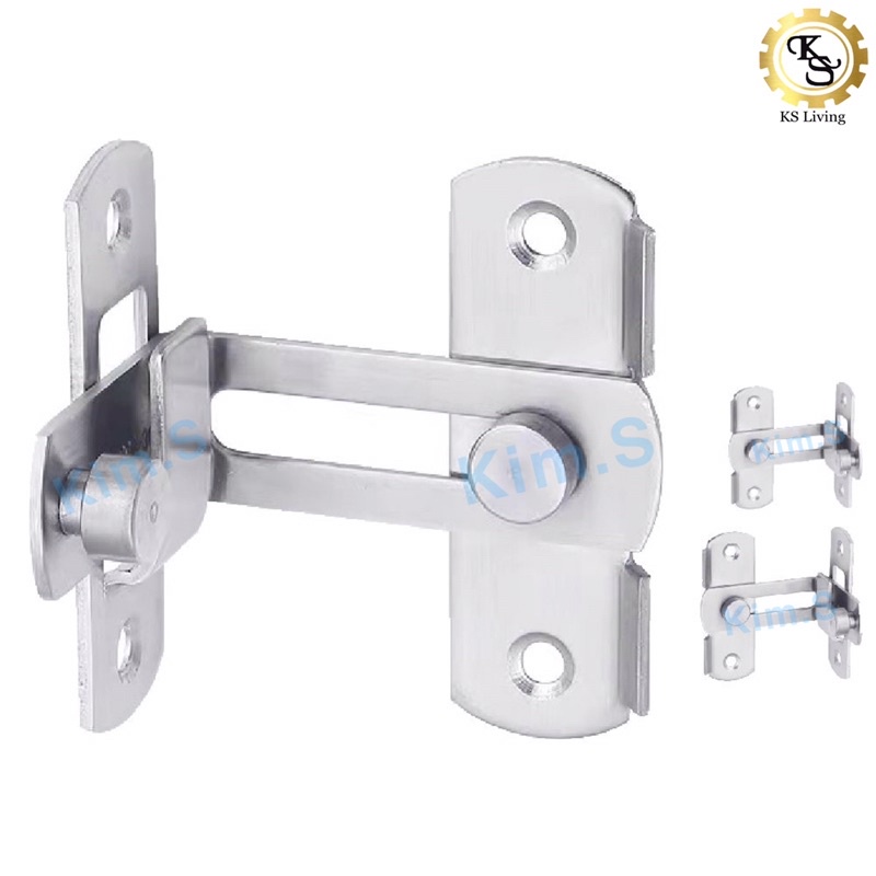 Kim.S 90 ° Stainless Steel Swivel Bolt Door Latch Slug Catch Hasp Lock ...
