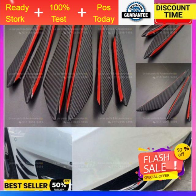 Front bumper Diffuser Canard Angel Lip Splitter plate Skirt Spoiler ...
