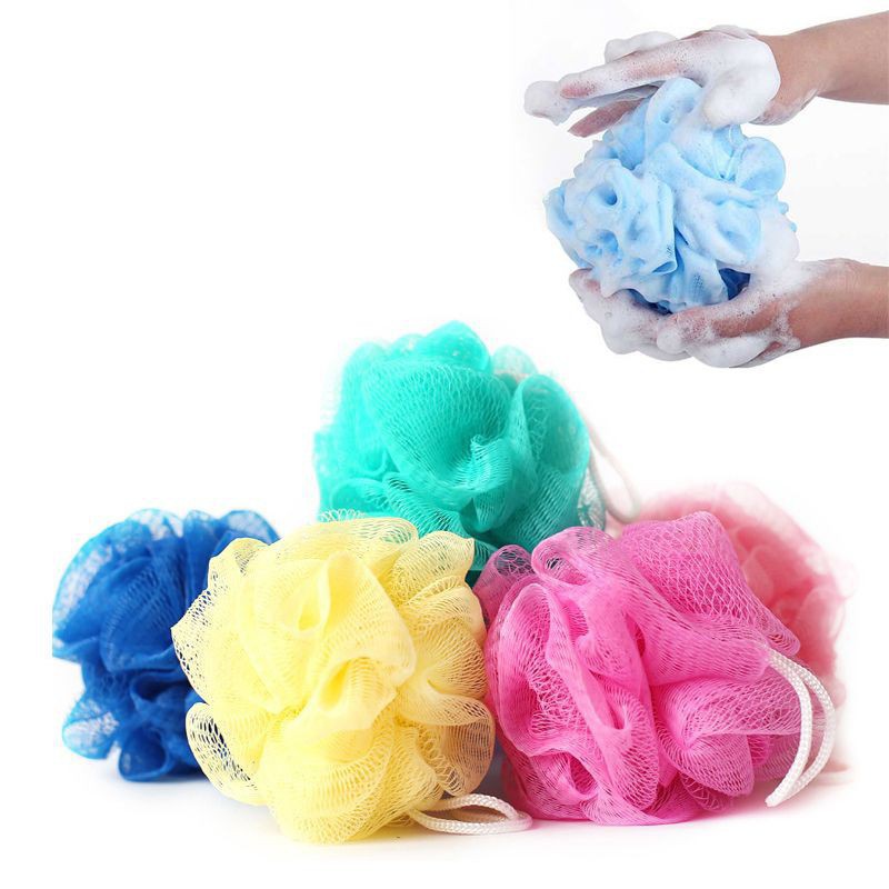 Shower Net Bath Ball Sponge Exfoliate Puff Jala Mandi Loofah Span Badan ...