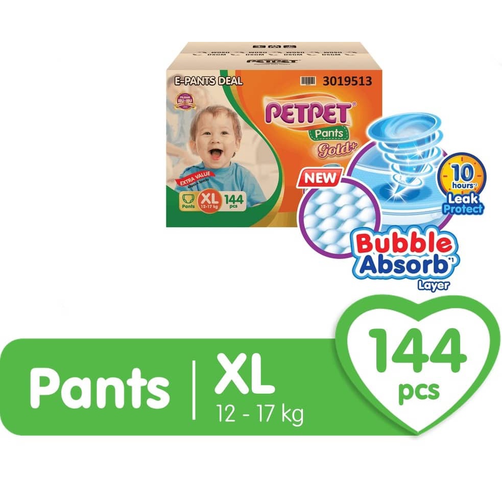 PETPET Diaper Pants Mega Pack XL 144pcs / XXL 114pcs | Shopee Malaysia