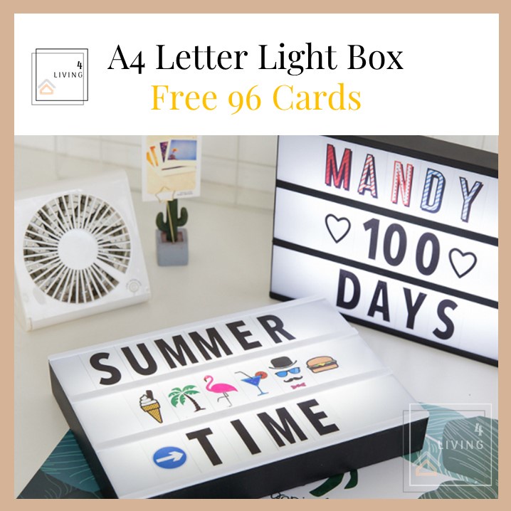 🔥READY STOCK🔥A4 Message Light Box LED Lightbox Letter Box LED Alphabet ...