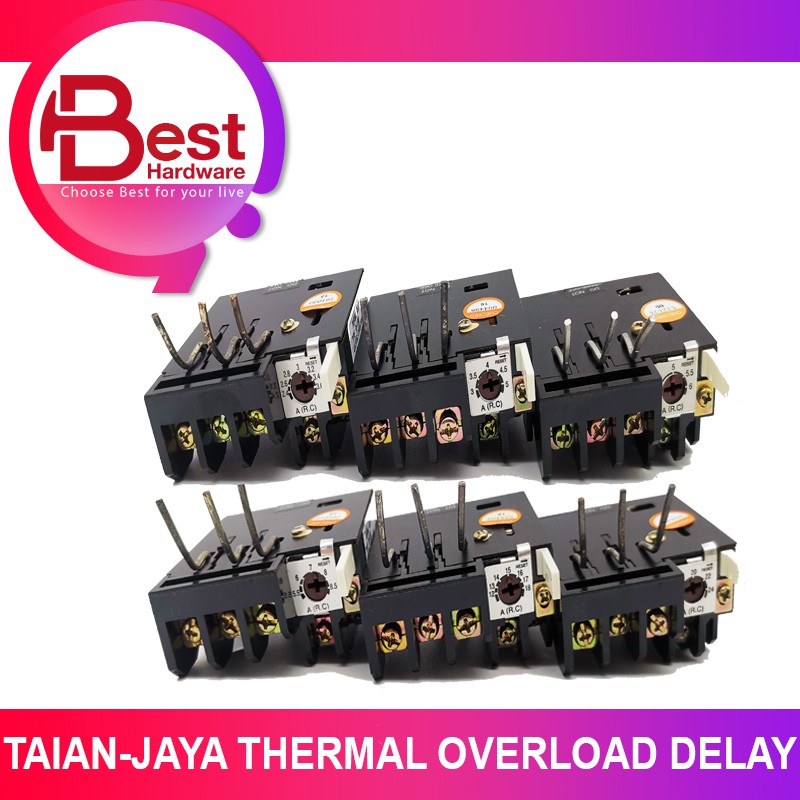 BEST HARDWARE - TAIAN-JAYA THERMAL OVERLOAD RELAY 2.4-3.6A / 3-5A / 4 ...
