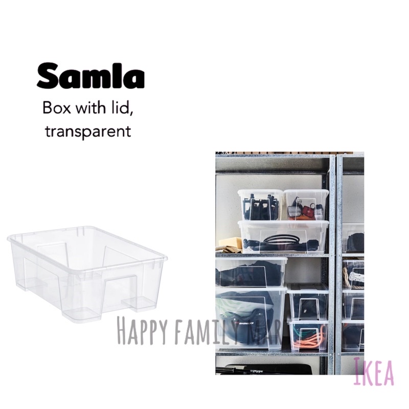 Samla 11L Storage Box | IKEA SAMLA | Home Organisers | Cosmetics Box ...