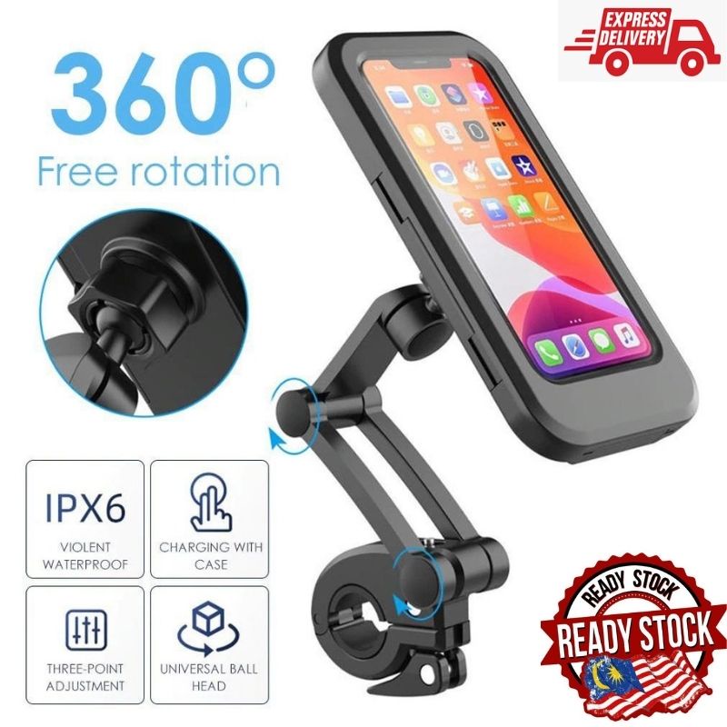 Phone Holder Motorcycle Waterproof Fon Holder Motorcycle Handphone ...