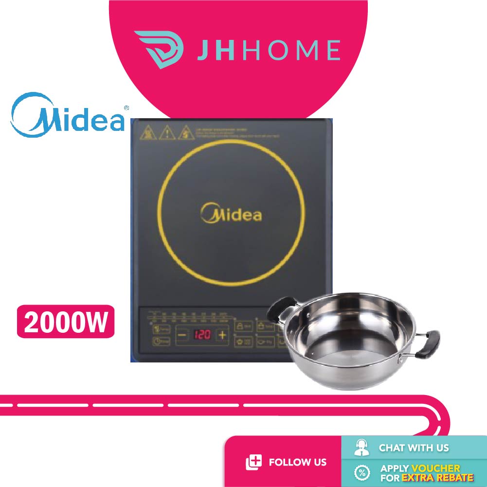 Midea 2000W Induction Cooker With Touch Control C20-RT2002 [Free Pot ...