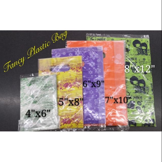 Fancy Thank You Plastic Bag 100pcs Plastik Bunga Gift Bag Goodies Bag ...