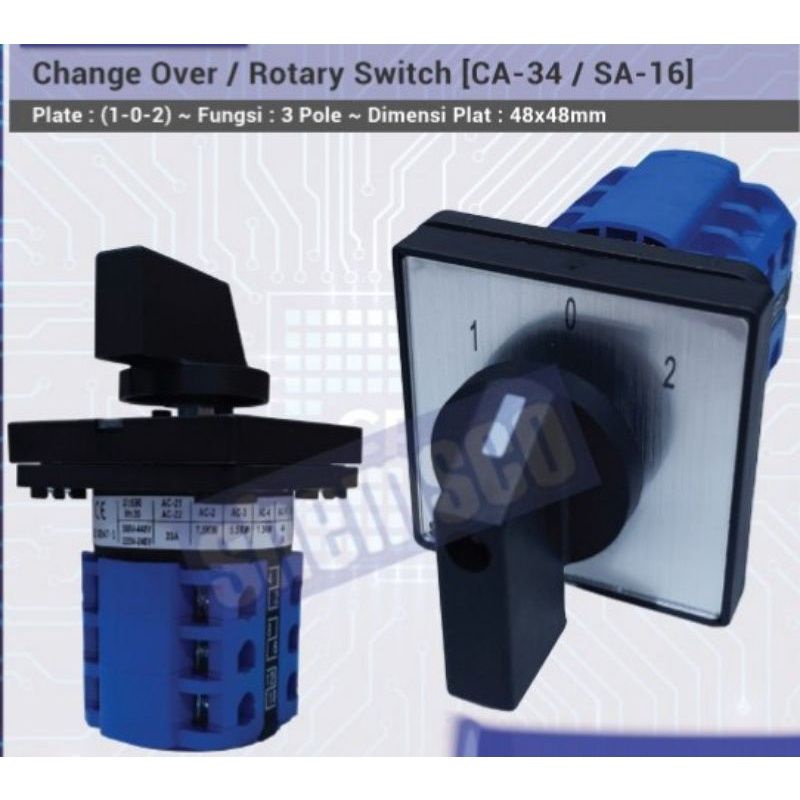 Rotary Selector Switch-Change Over Switch 3 Pole 3-7 Positions | Shopee ...