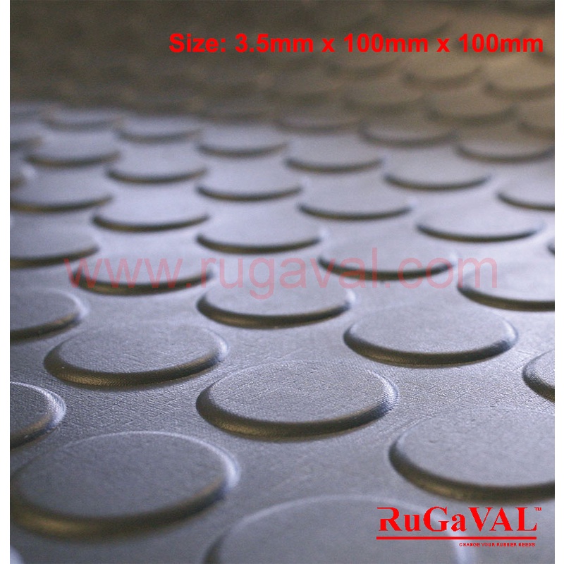 1. Round Stud Rubber Mat, Size: 3.5mm x 100mm x 100mm Airport Mat ...