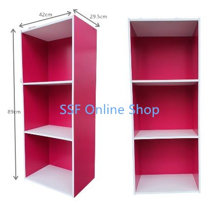 HeveaPac 3 tier colour box/3 tier book shelf(Bigger size) | Shopee Malaysia