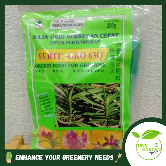 FERTI GRO 63Q Orchid Food for growing Baja Pokok Bunga Orkid Fertilizer ...