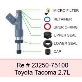 Toyota Fortuner 2.7 Injector Repair Kit Rubber Seal 23250-75100 ...