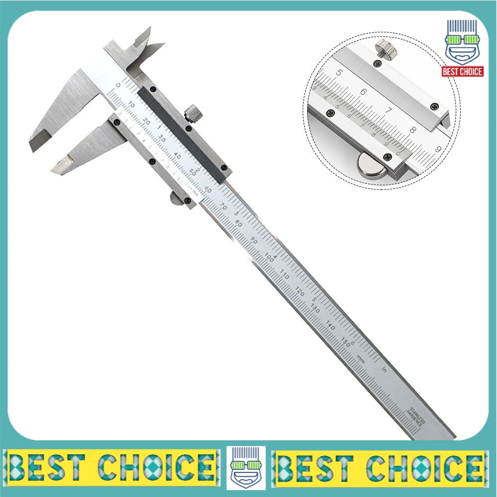 Pembaris ukur 6" (150MM) DUAL SCALE VERNIER CALIPER (MM,INCHES ...